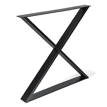 Tafelpoot CROSS 780x710x80mm ZWART Model L - Du Pont BV