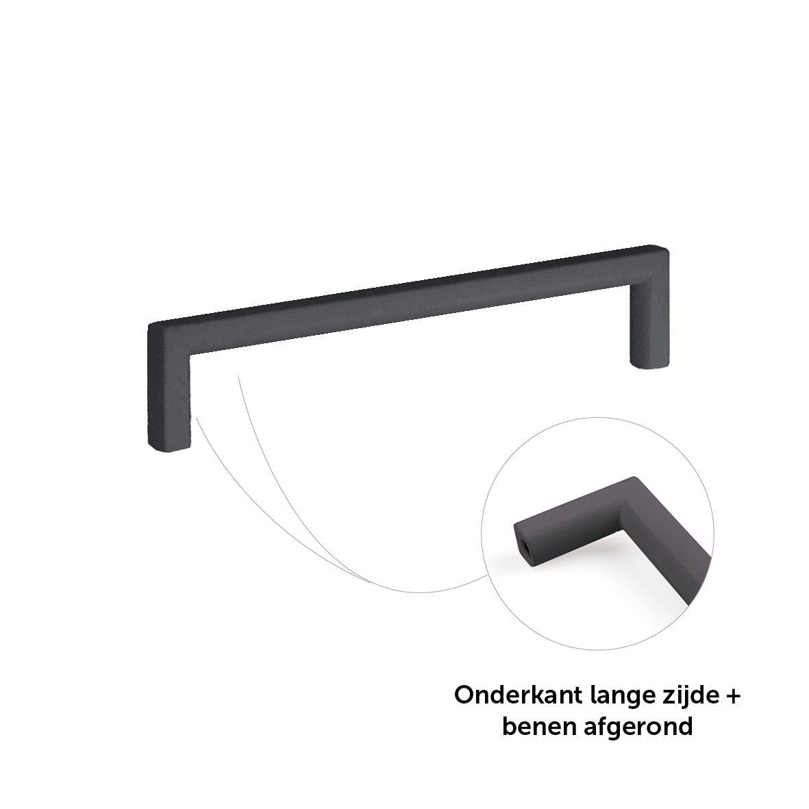 PROJECT GREEP 192MM ZWART (200x8x28mm) - Du Pont BV