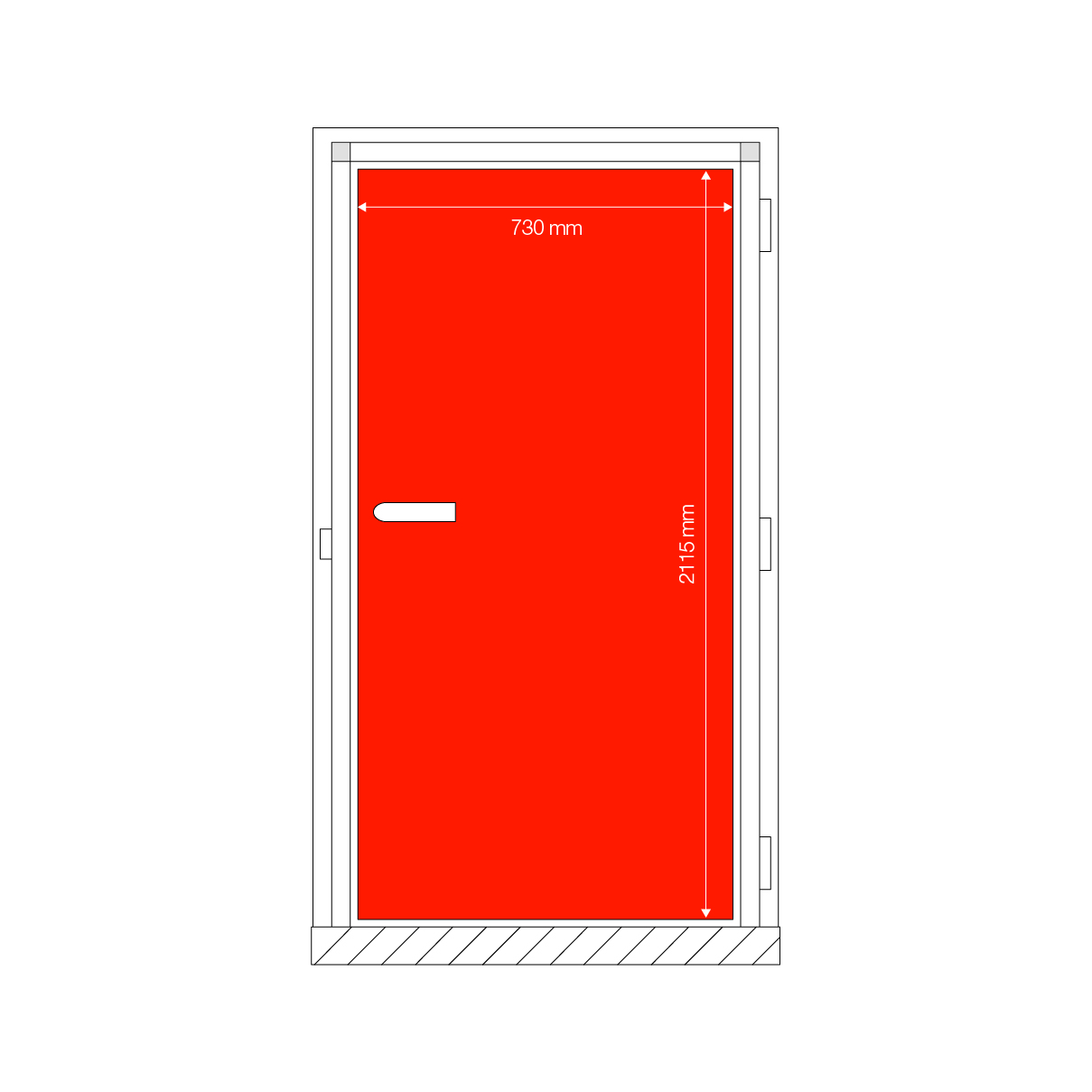 XINNIX X40 DEURPANEEL 730x2115x40mm WIT - Du Pont BV