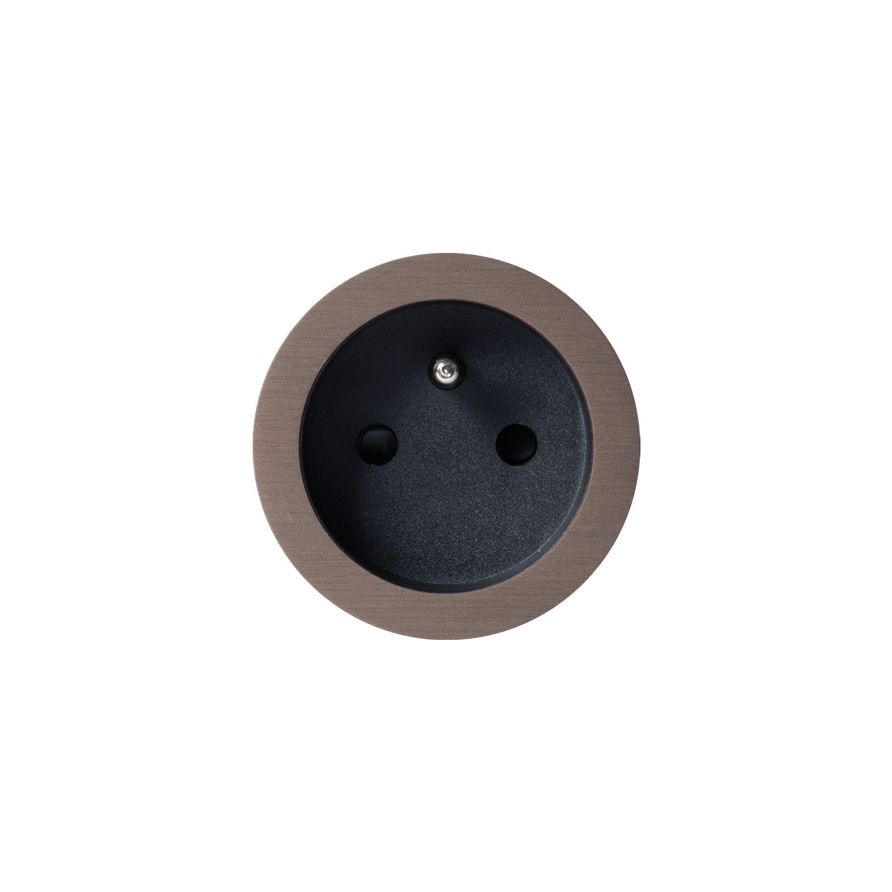 ROND 2.0 B/FR stopcontact Donkerbrons/zwart 48mm - Du Pont BV