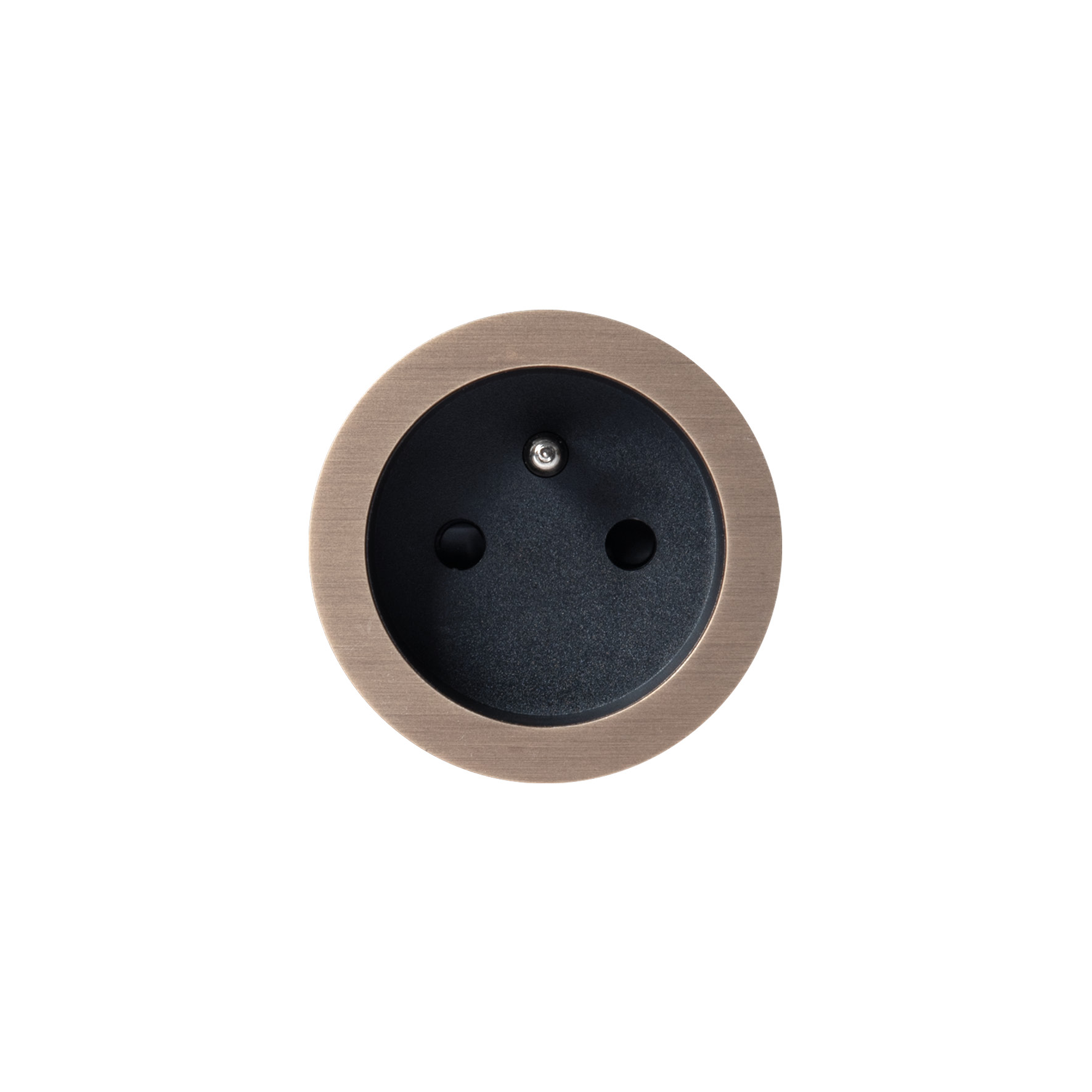 ROND 2.0 B/FR stopcontact Lichtbrons/zwart 48mm - Du Pont BV